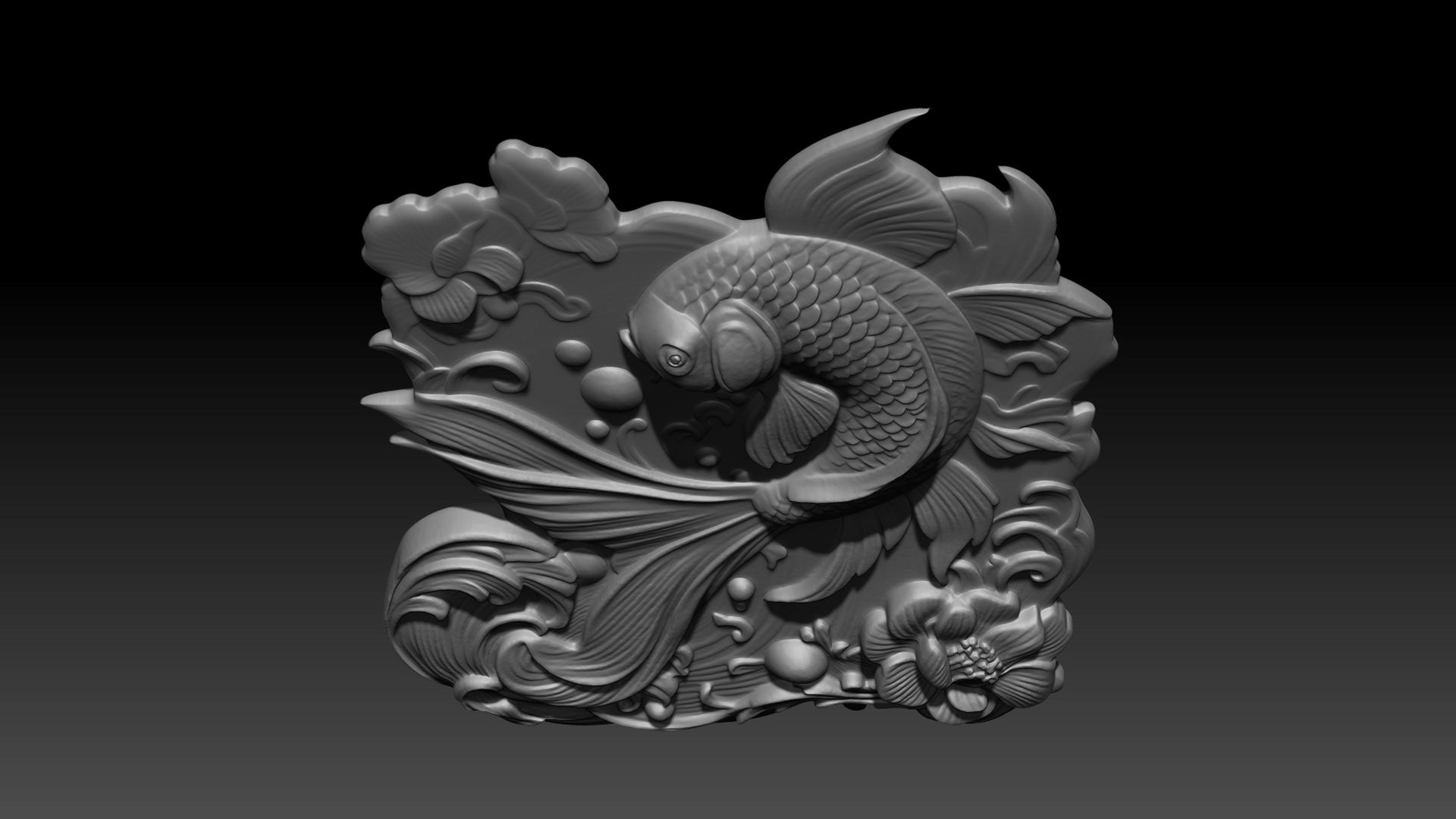 3D Bas Relief Fish 07 240506 3D Print Model - TurboSquid 2291164