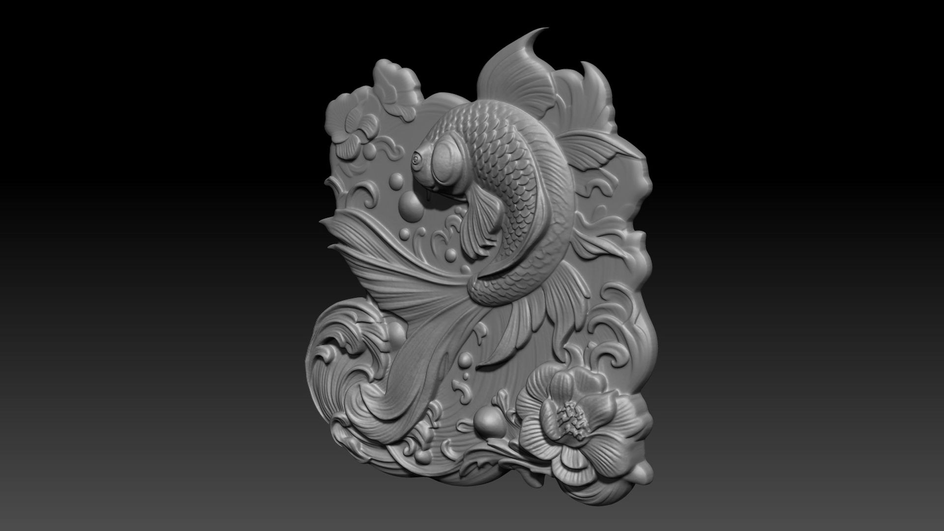 3D Bas Relief Fish 07 240506 3D Print Model - TurboSquid 2291164