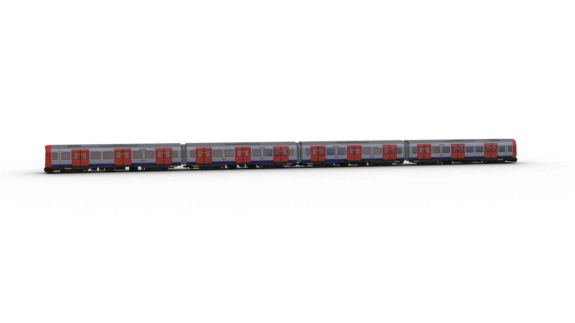 Tube Train Lowpoly 3D Model - TurboSquid 1987882