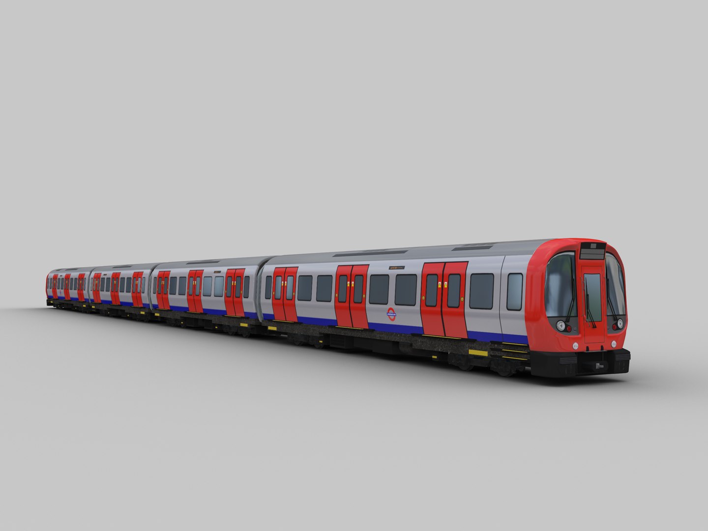Tube Train Lowpoly 3D Model - TurboSquid 1987882