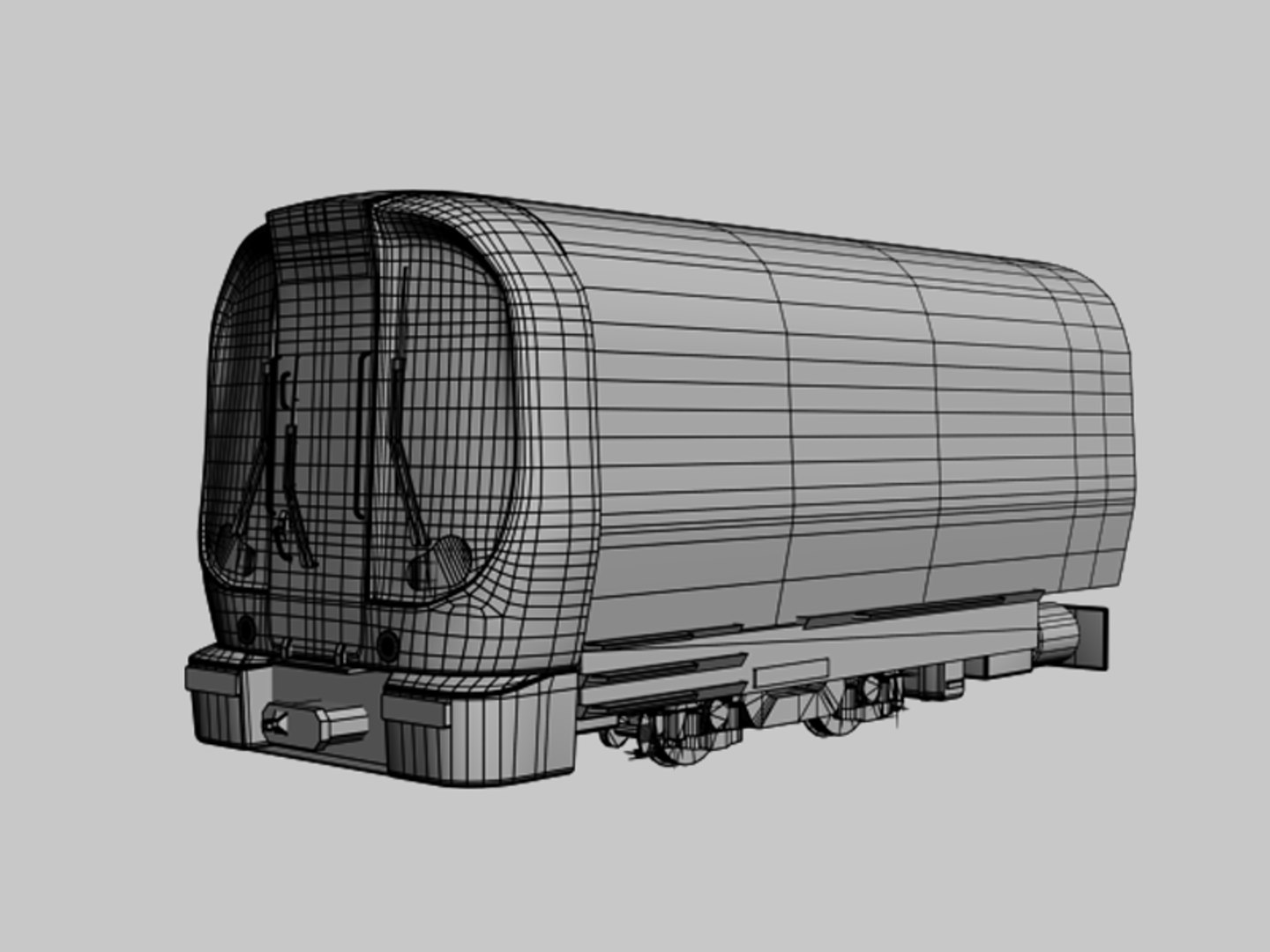 Tube Train Lowpoly 3D Model - TurboSquid 1987882