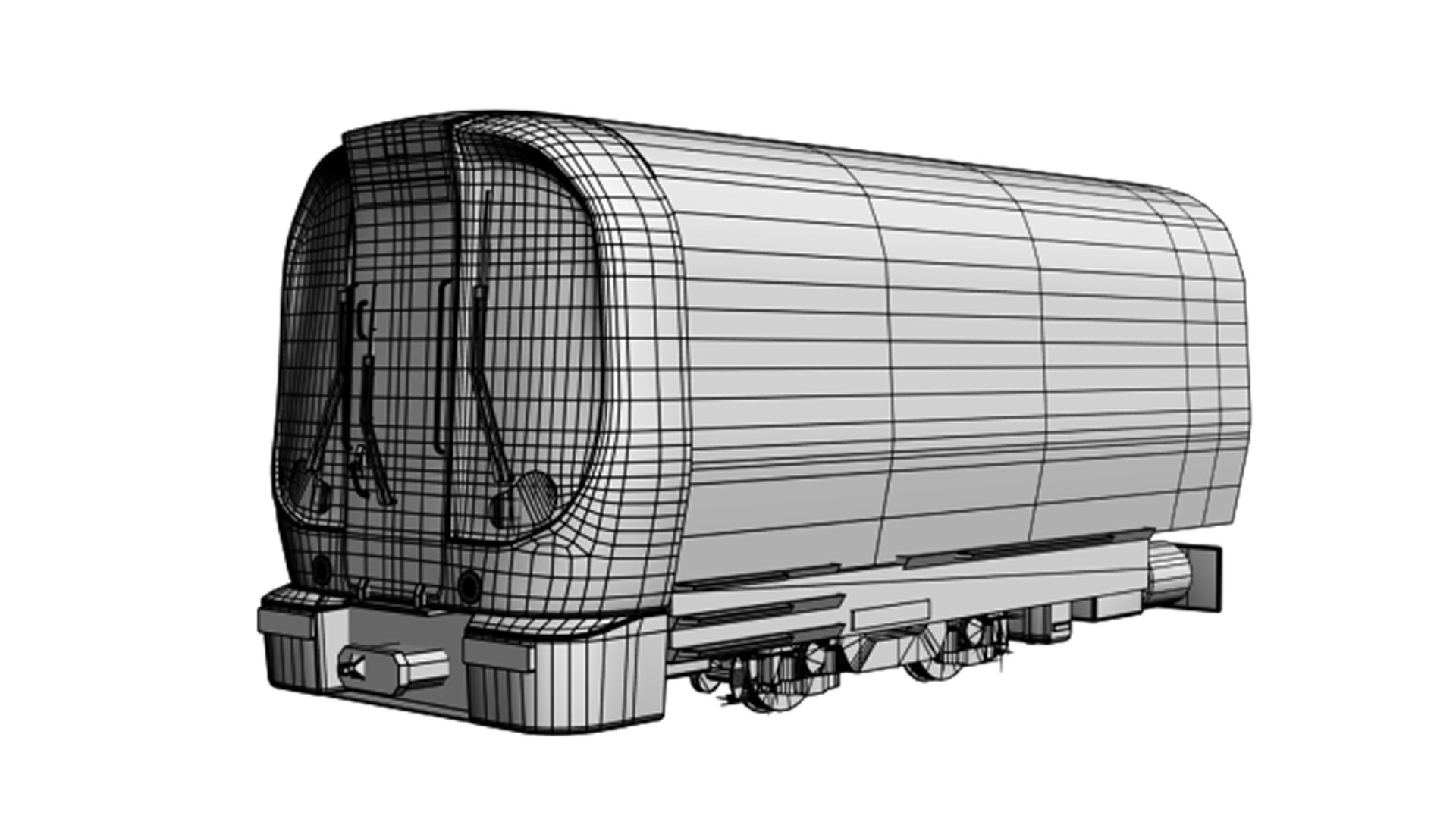 Tube Train Lowpoly 3D Model - TurboSquid 1987882