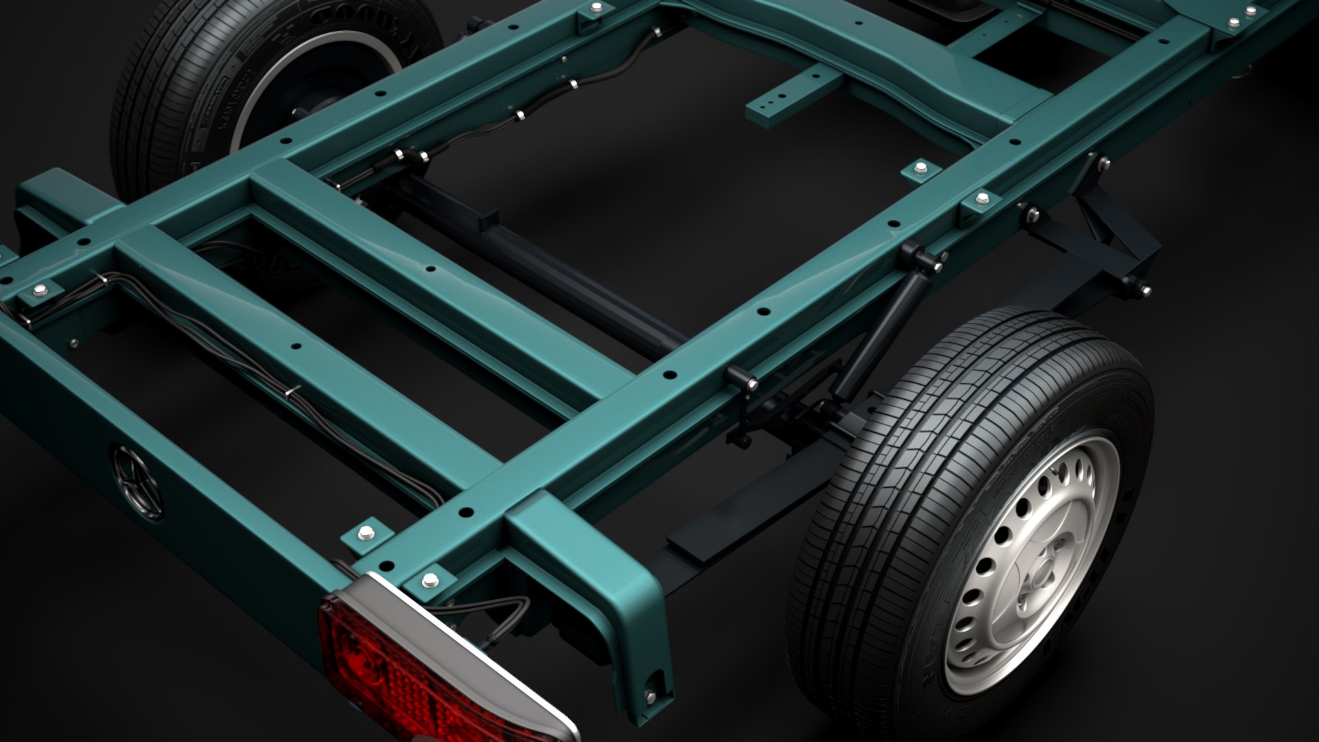 3D mercedes sprinter chassis single - TurboSquid 1454397
