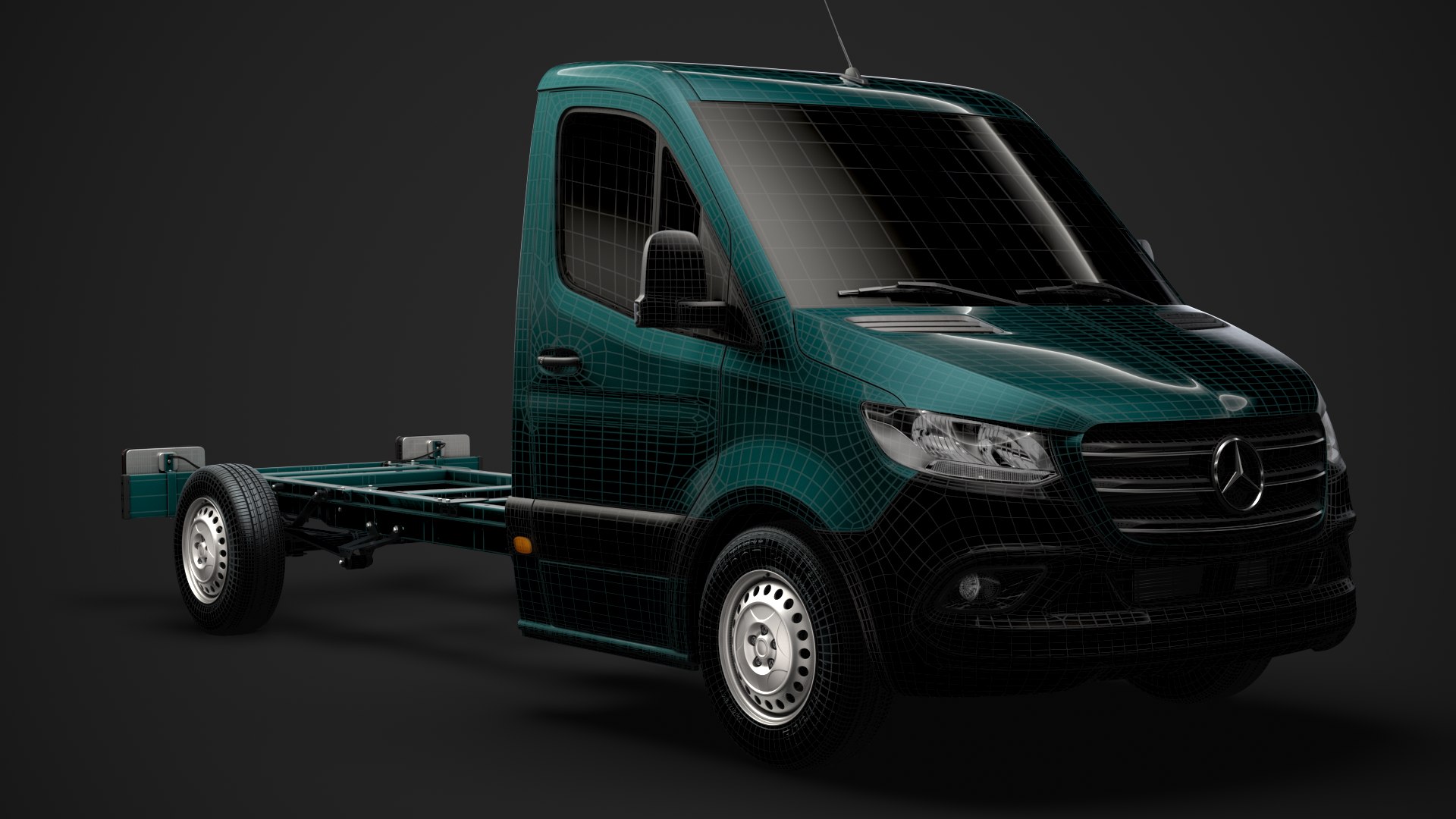 3D mercedes sprinter chassis single - TurboSquid 1454397