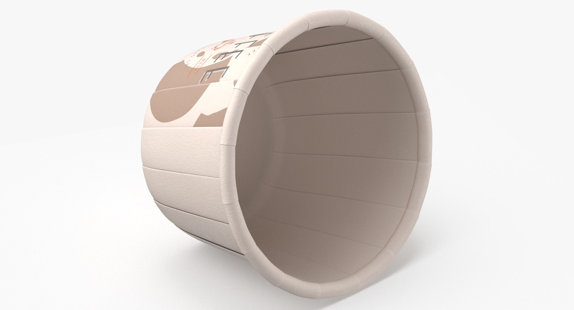 Small Paper Empty Cups Type 01 Blank And Generic Label Model ...