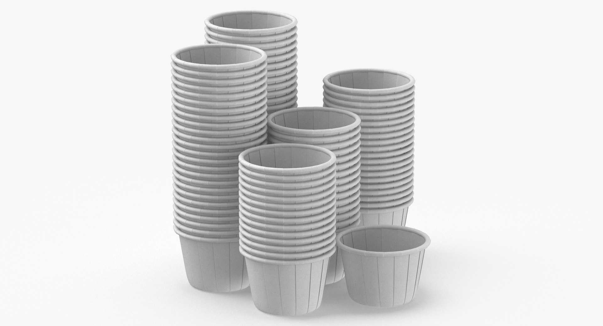 Small Paper Empty Cups Type 01 Blank and Generic Label model ...
