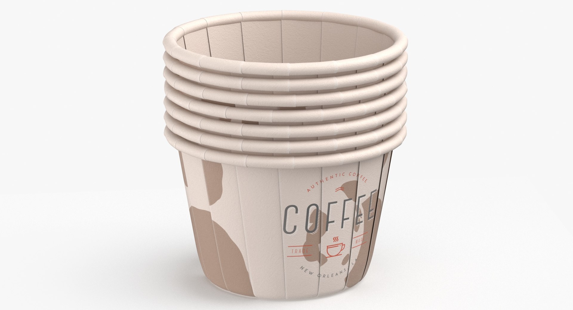 Small Paper Empty Cups Type 01 Blank and Generic Label model ...