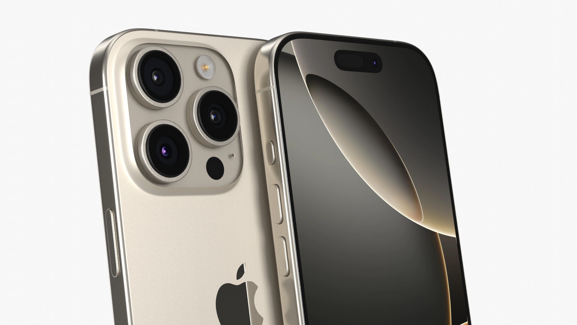3D Apple IPhone 16 Pro Natural Titanium - TurboSquid 2283093