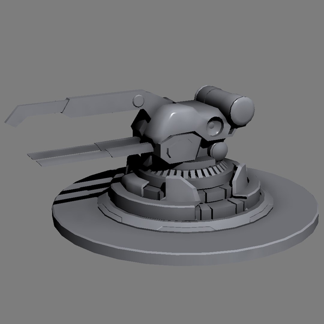 3ds Max Turret Cannon