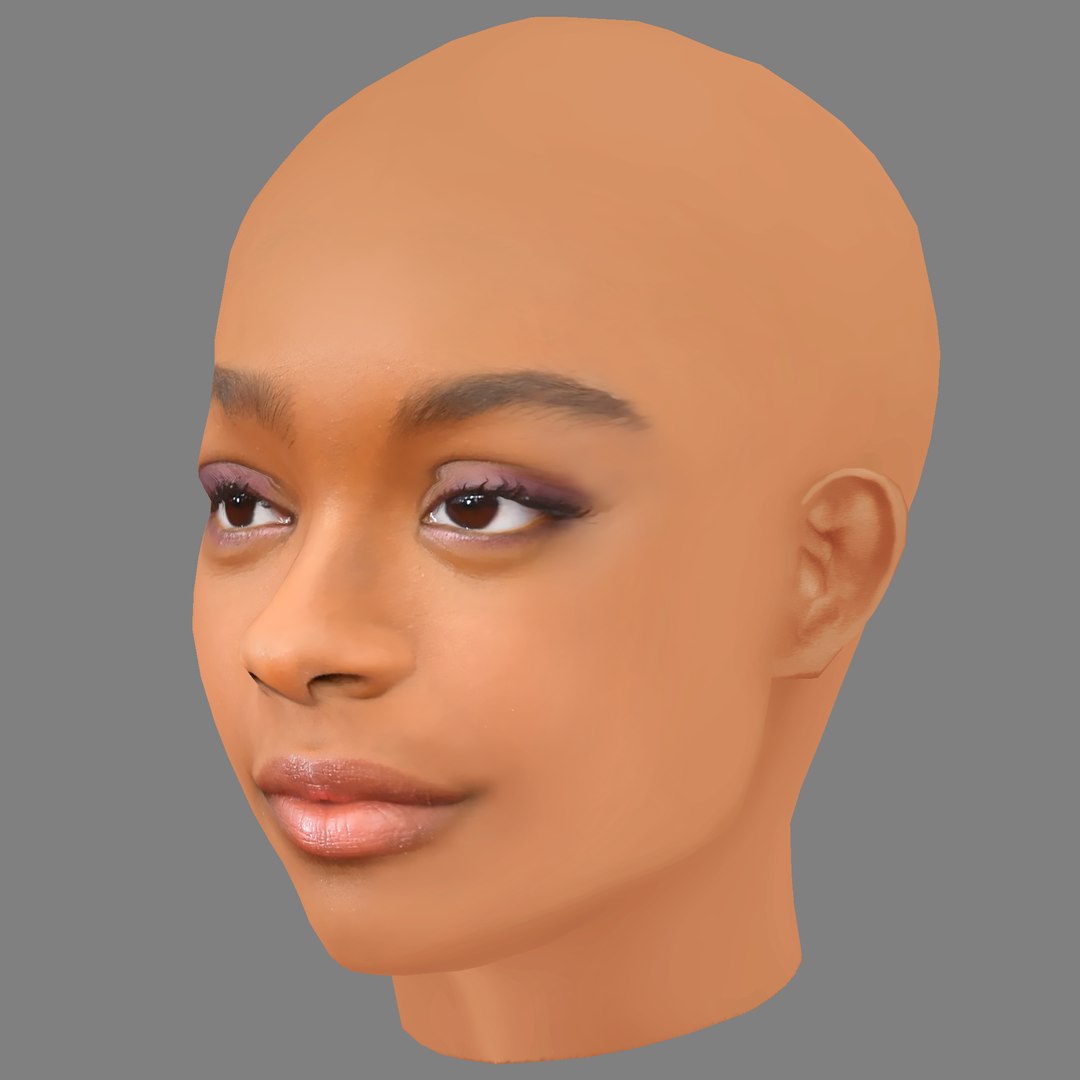 Marsai Martin Head - No Hair - Low Poly Head For Game 3D Model ...