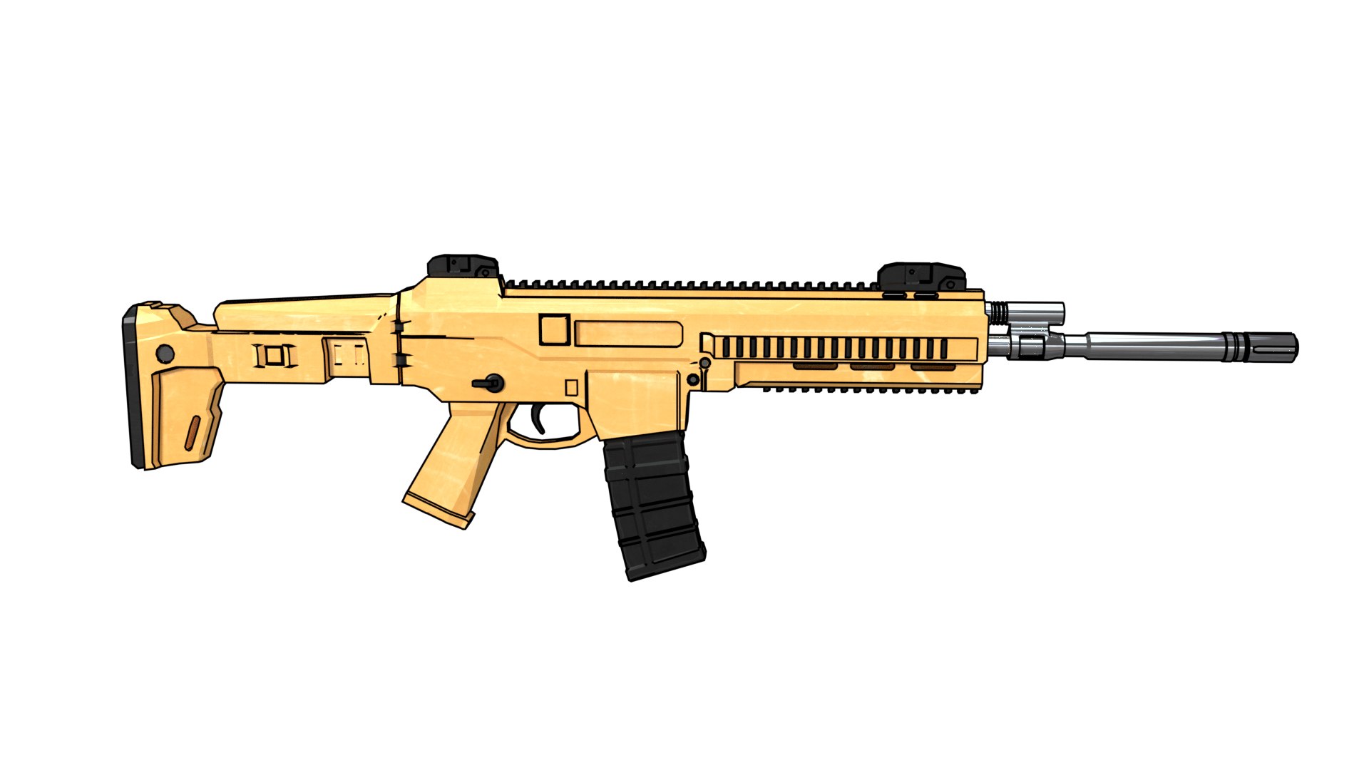 Combat rifle acr 3D model - TurboSquid 1360780