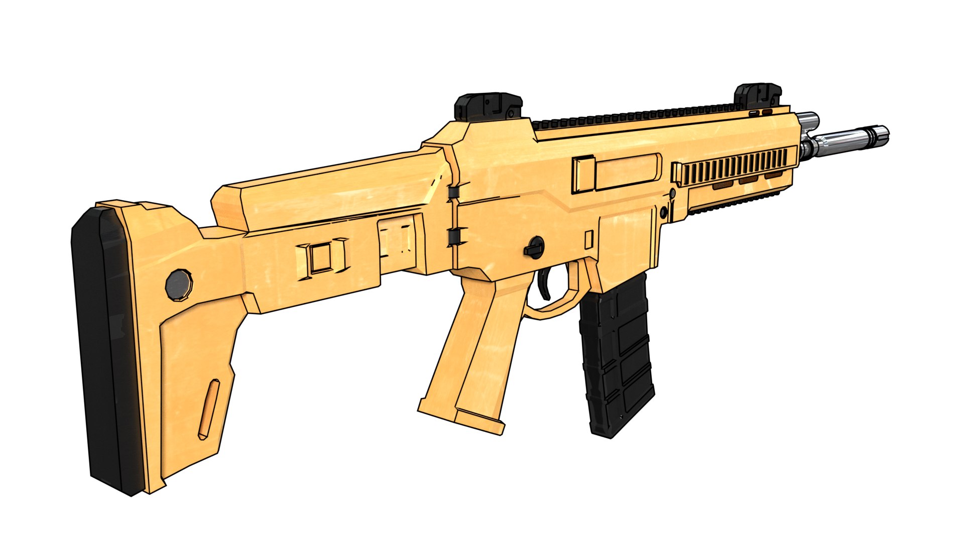 Combat rifle acr 3D model - TurboSquid 1360780