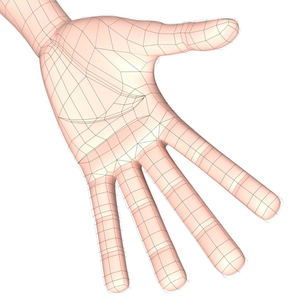3D Cartoon Hand - TurboSquid 1559517