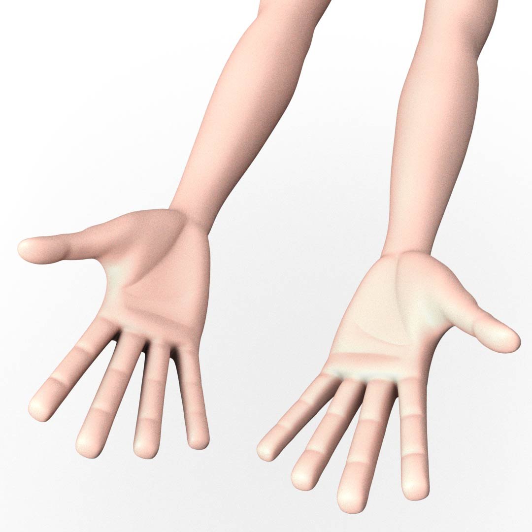 3D Cartoon Hand - TurboSquid 1559517
