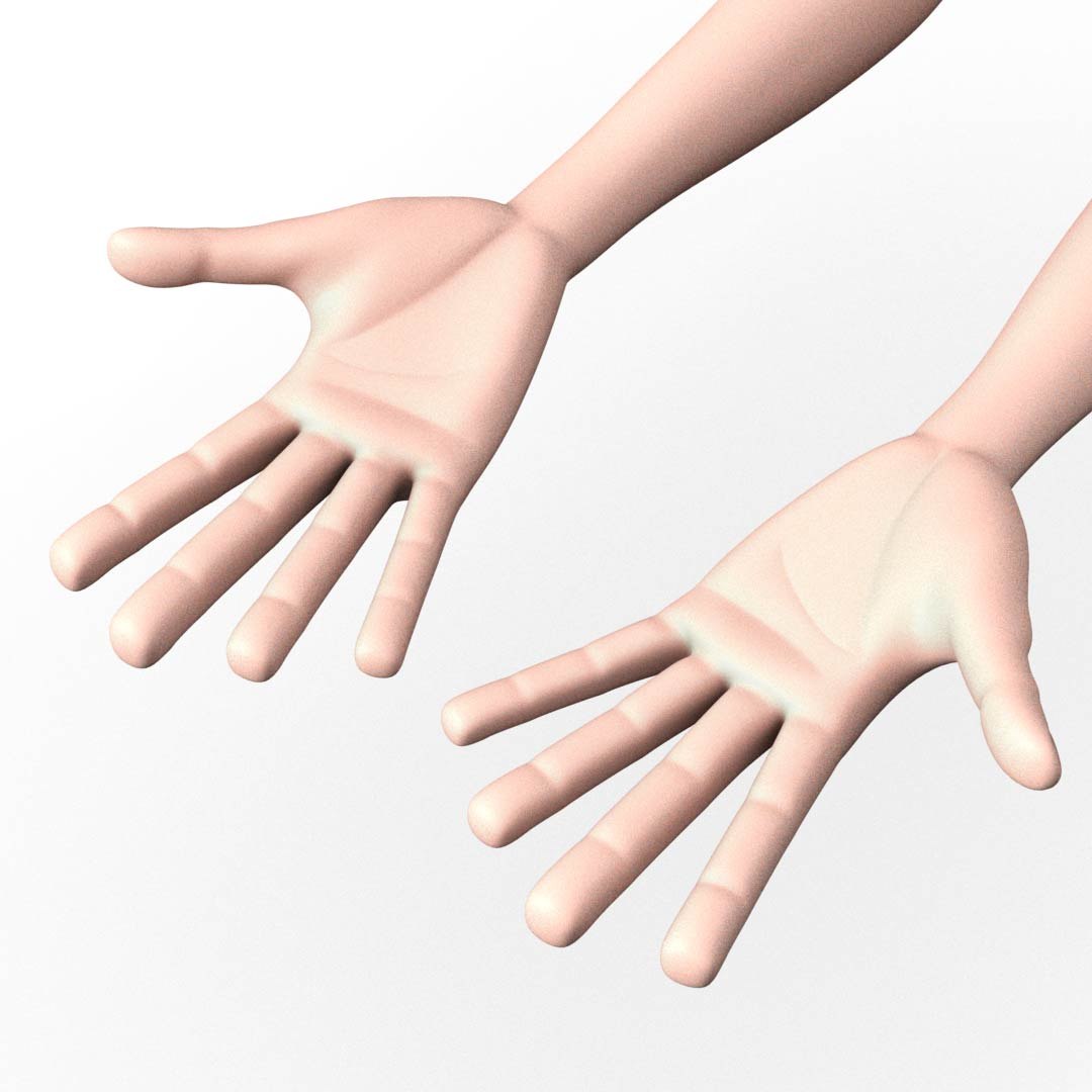 3D Cartoon Hand - TurboSquid 1559517