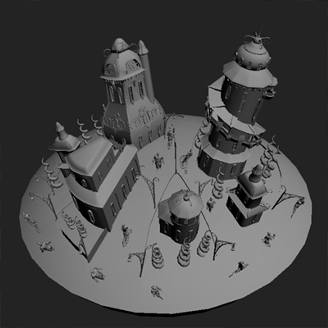 3d Model Fantasy Scene