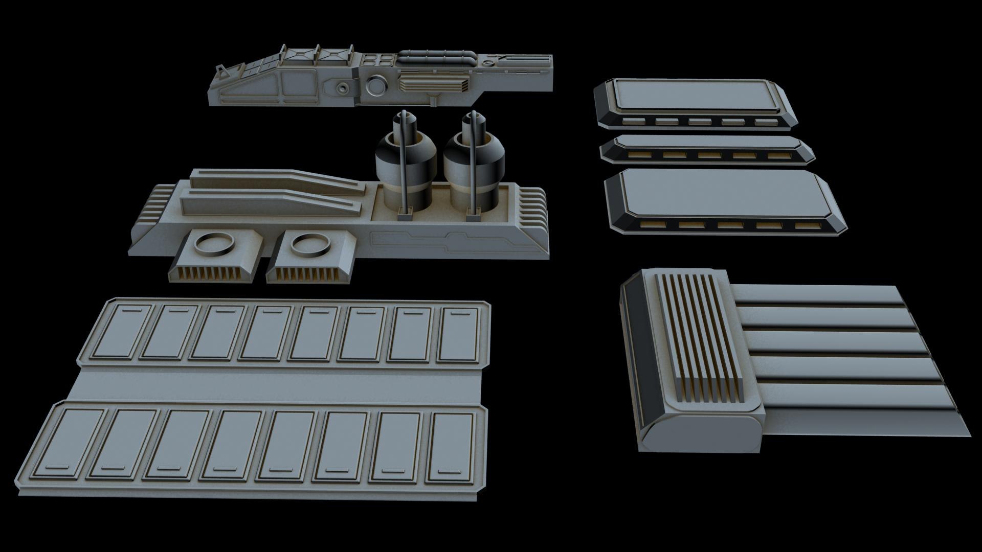 Starship greeble 3 3D model - TurboSquid 1202597