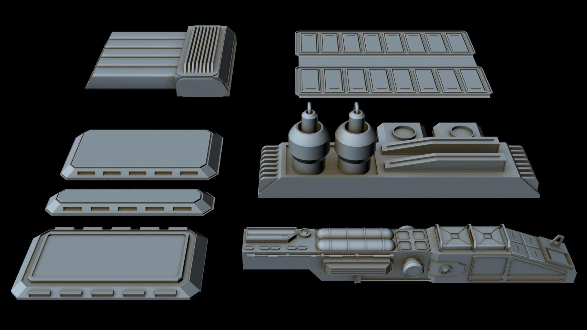 Starship Greeble 3 3D Model - TurboSquid 1202597