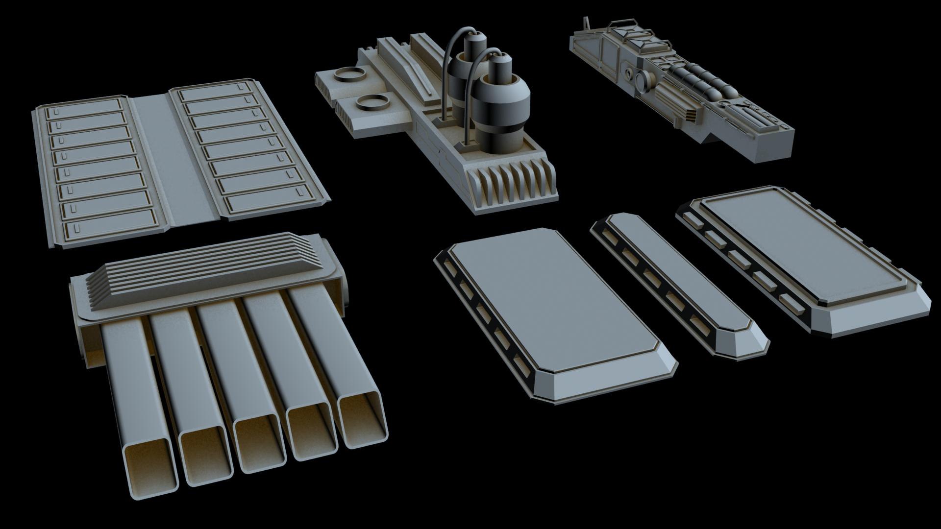 Starship Greeble 3 3D Model - TurboSquid 1202597