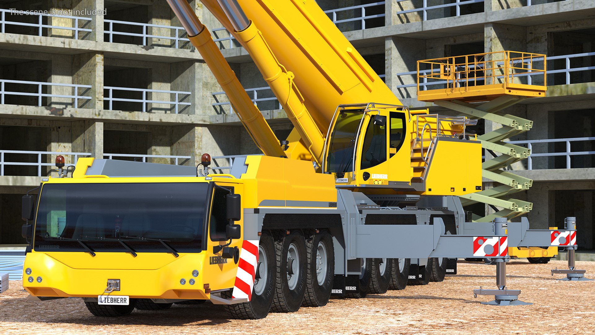 Mobile Crane Liebherr With Load 3D model - TurboSquid 2094438