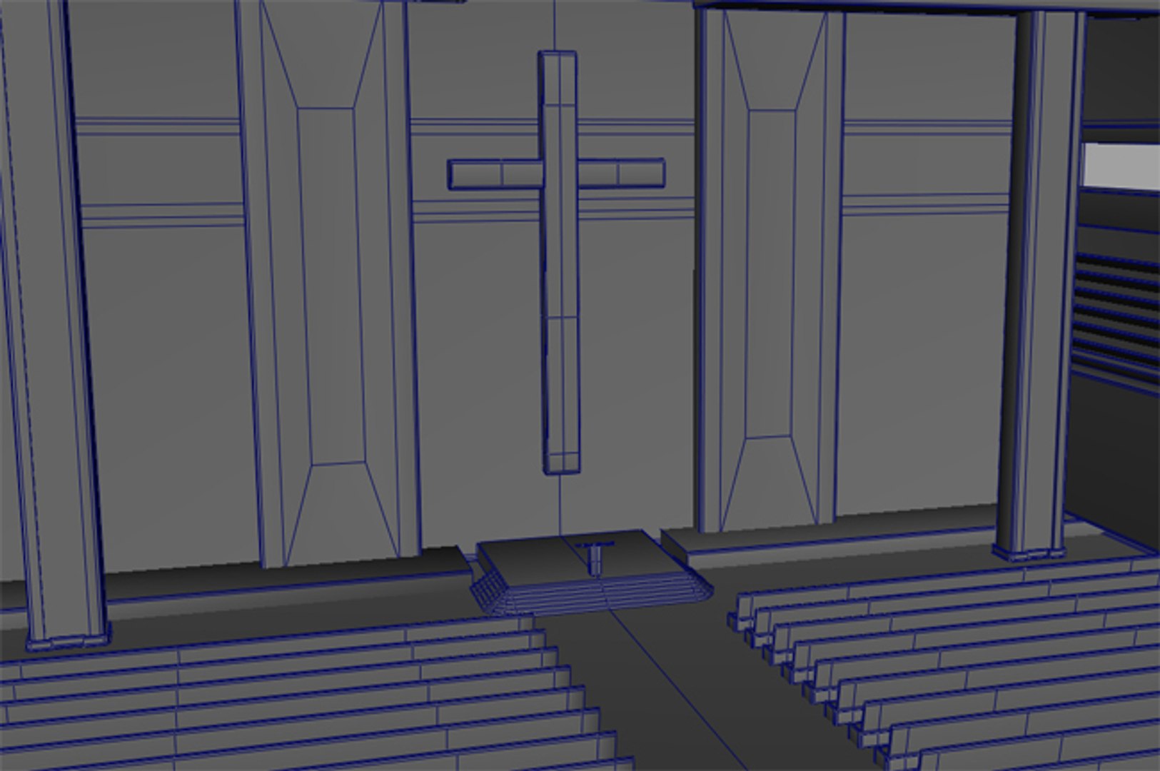 3d futuristic church model