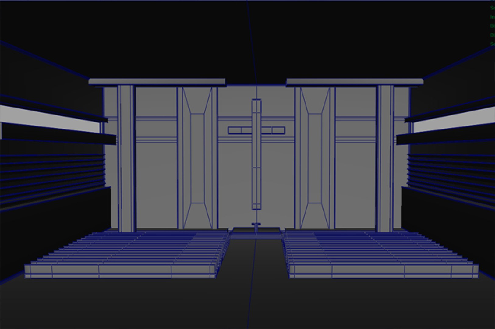 3d futuristic church model