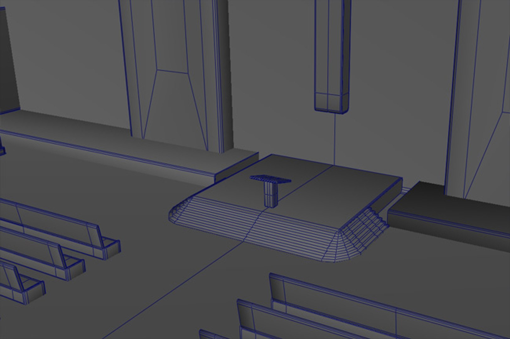 3d futuristic church model