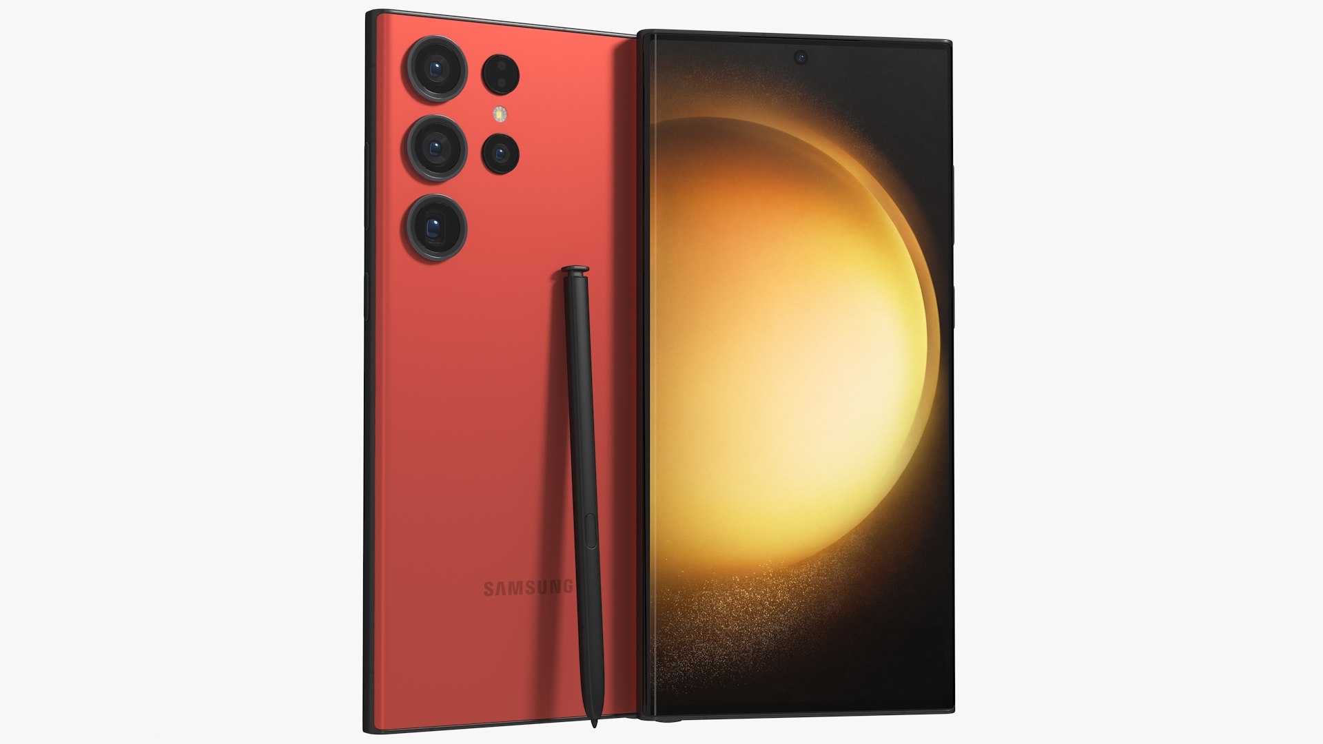 Samsung Galaxy S23 Ultra Red Model - TurboSquid 2022472