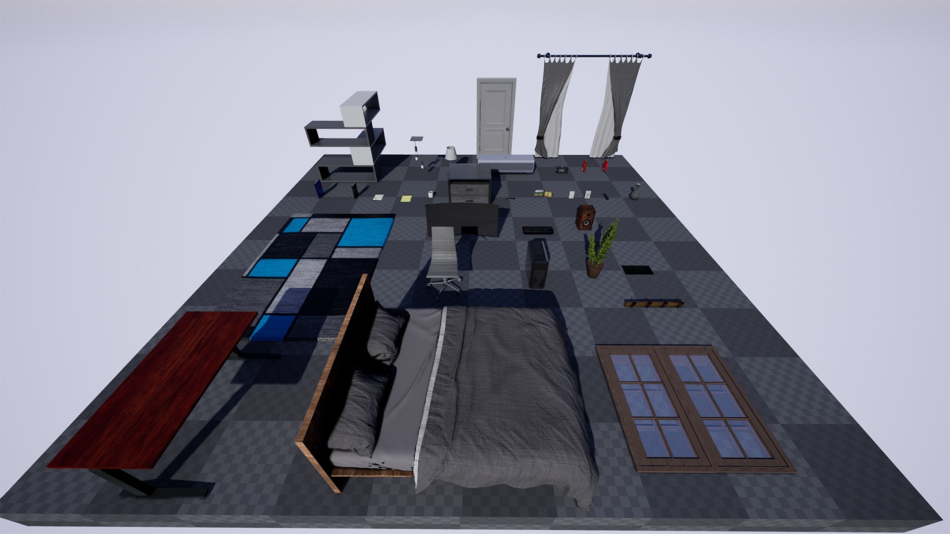 Bedroom Prop Package Model - TurboSquid 1984545