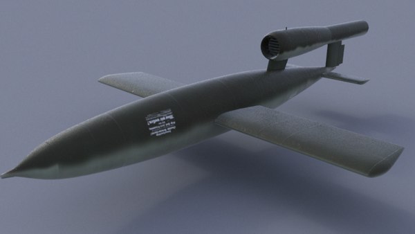 3d model wwii german v1 flying