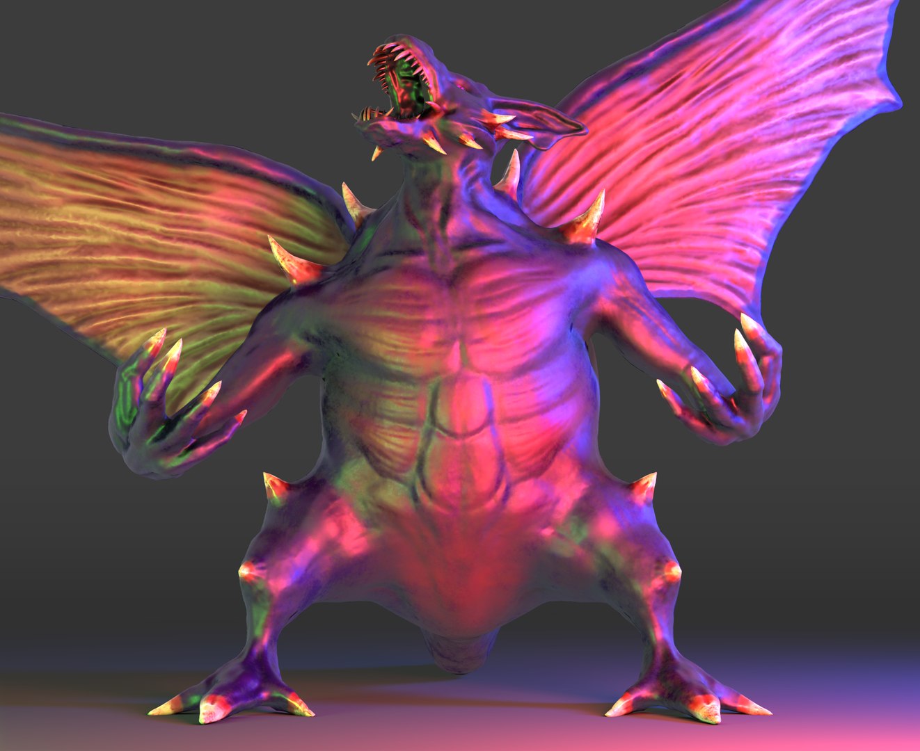 Demon Dragon Model - TurboSquid 1578235