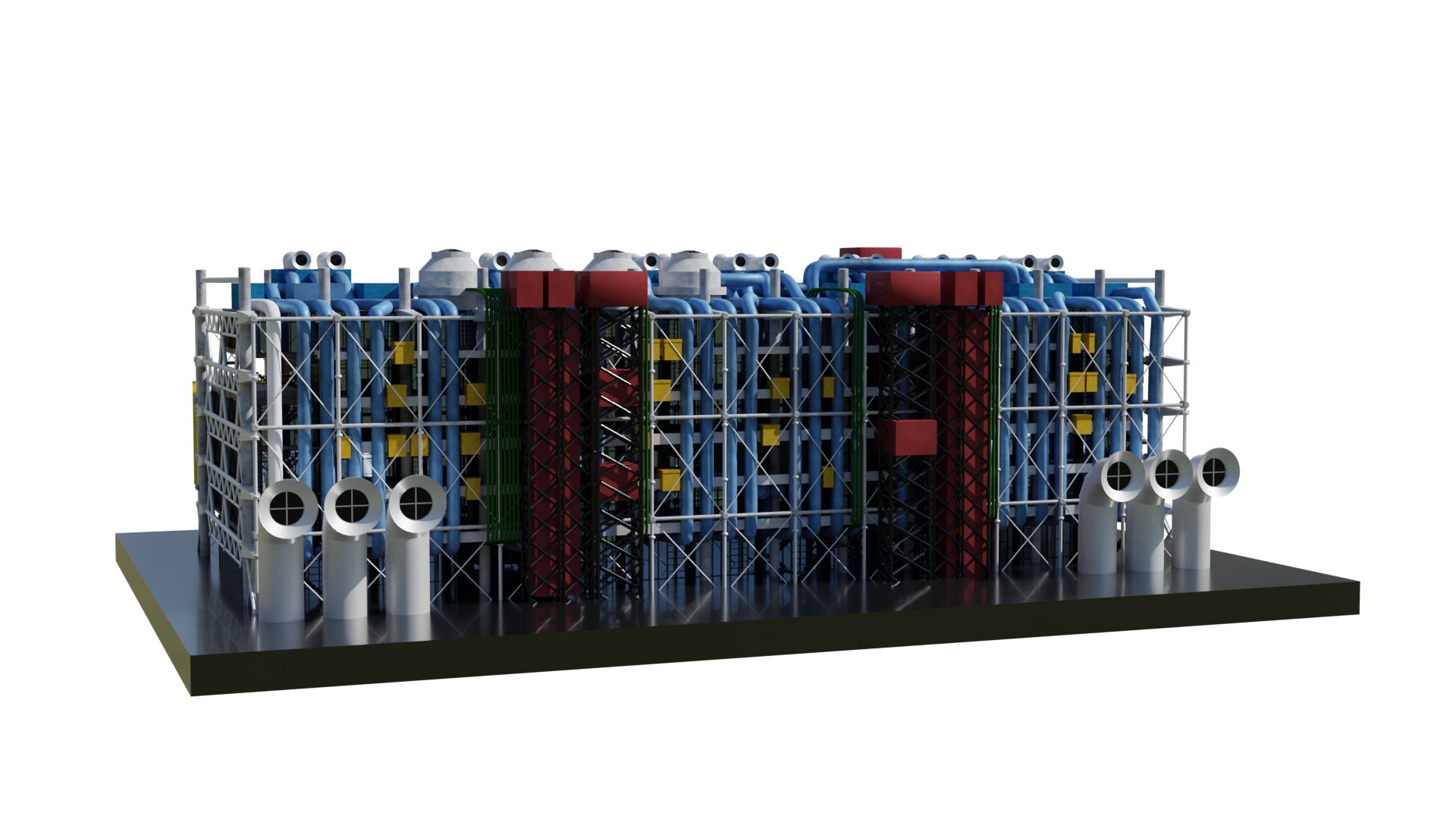 3D Centre Pompidou Model - TurboSquid 2094362