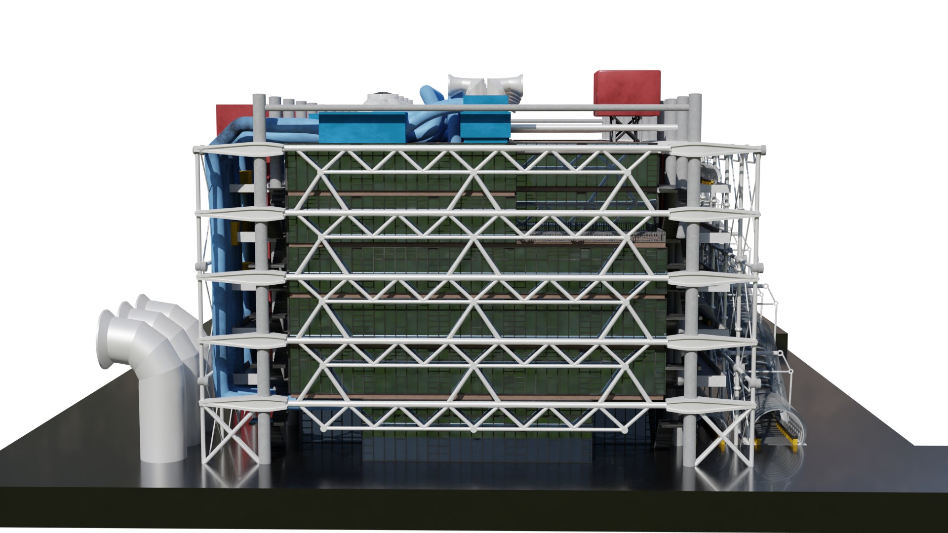 3D Centre Pompidou Model - TurboSquid 2094362