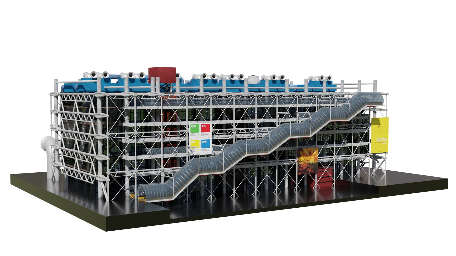 3D Centre Pompidou Model - TurboSquid 2094362