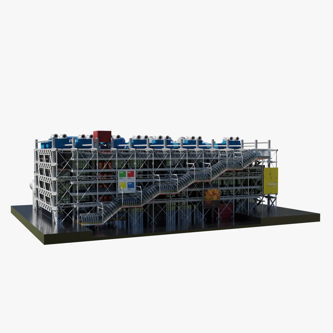 3D Centre Pompidou model - TurboSquid 2094362