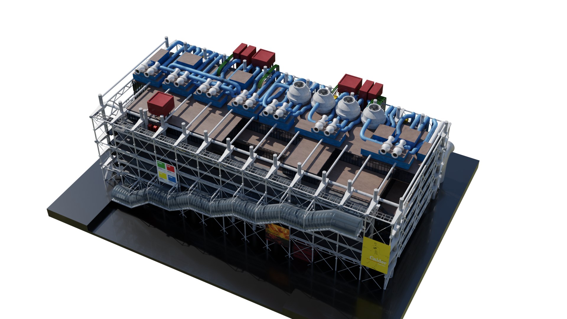 3D Centre Pompidou Model - TurboSquid 2094362