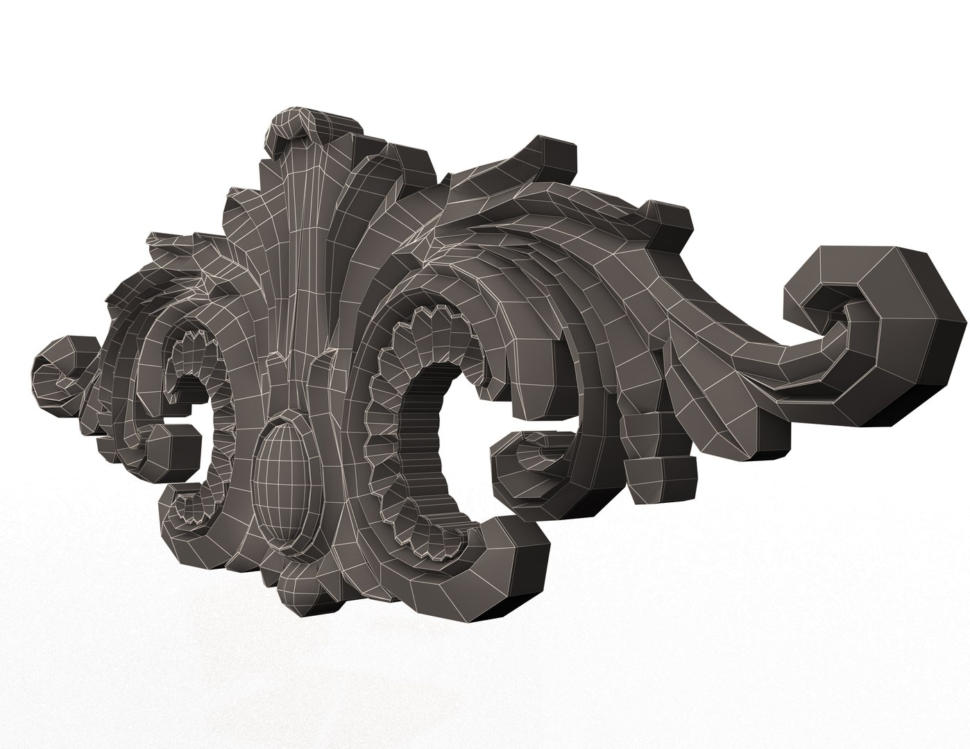 3D Carved Plaster Molding Decoration model - TurboSquid 1739036