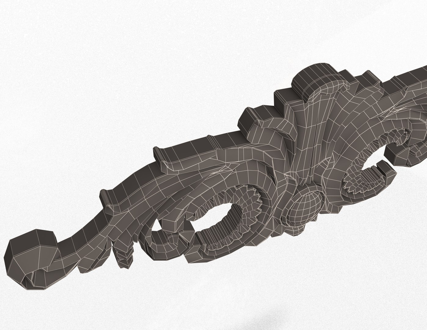 3D Carved Plaster Molding Decoration model - TurboSquid 1739036