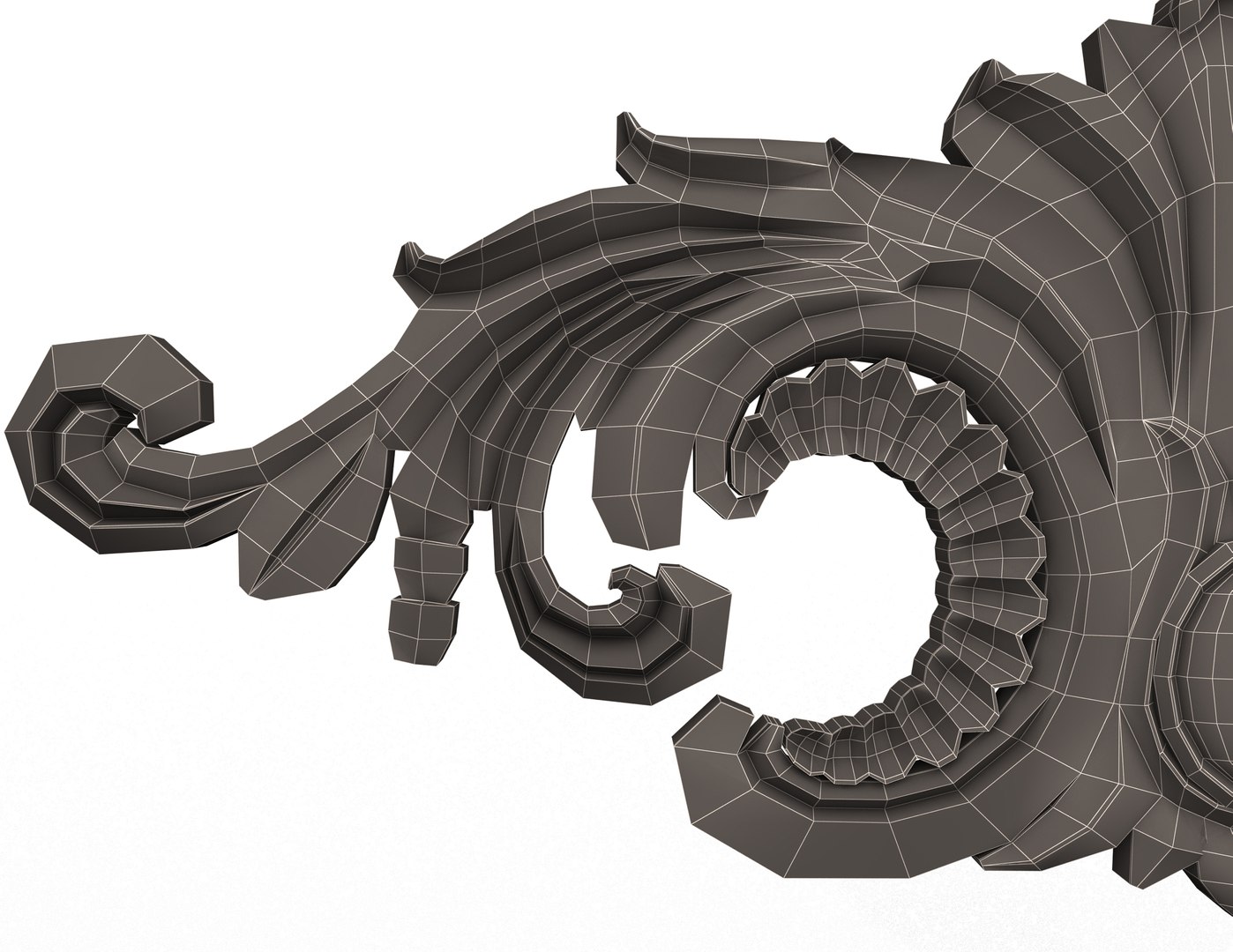 3D Carved Plaster Molding Decoration model - TurboSquid 1739036