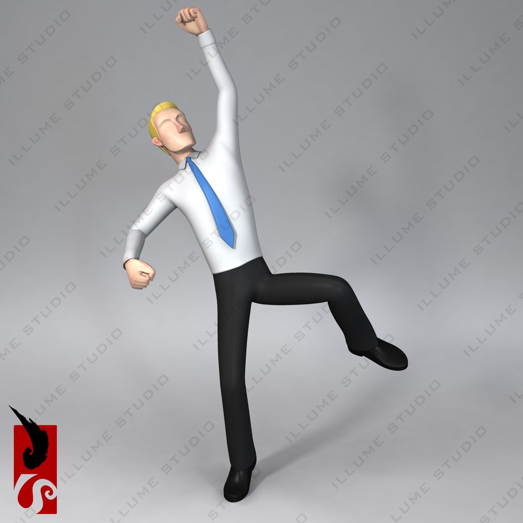 Rigged Generic Cartoon Businessman 3d Model
