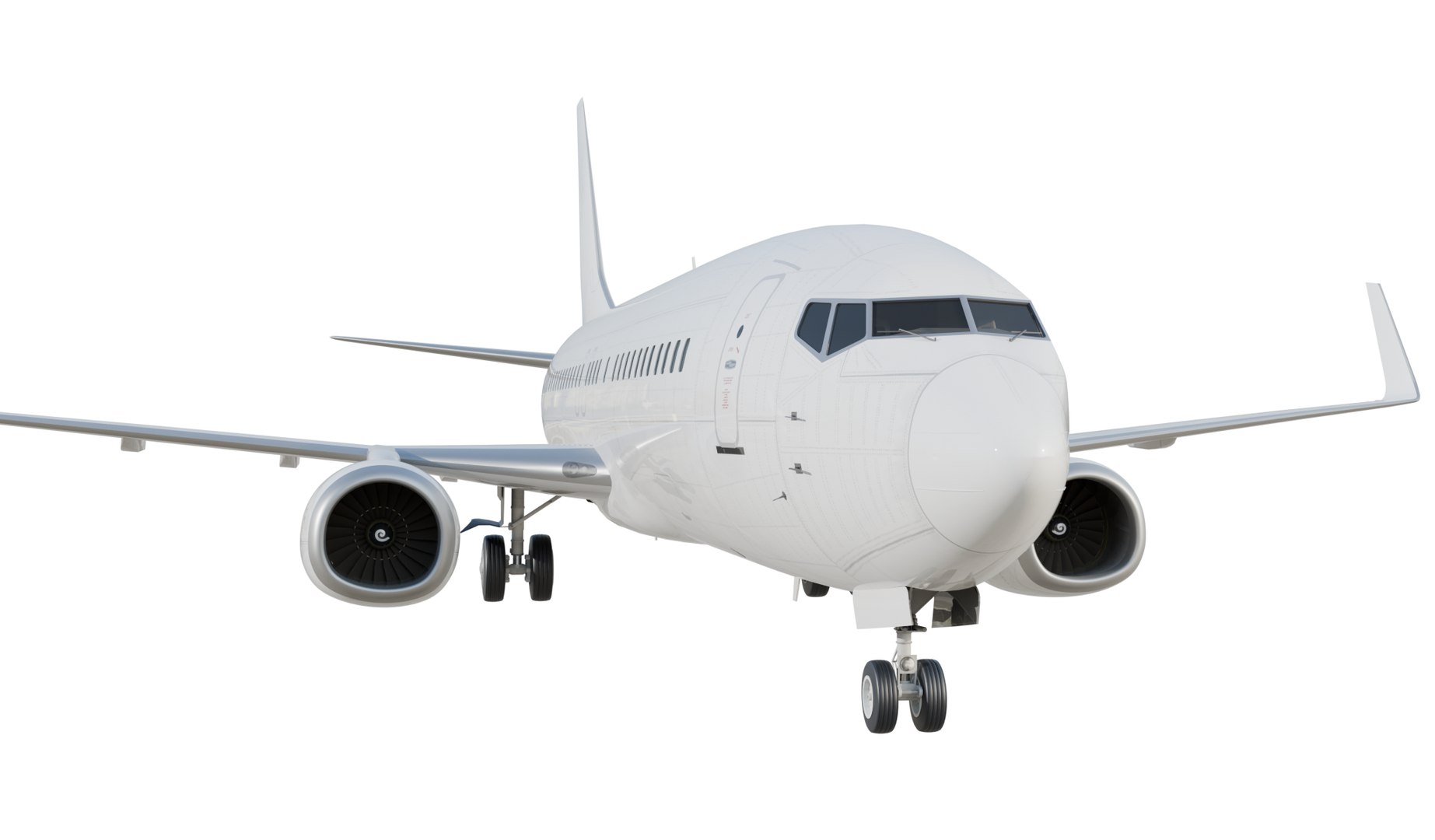 White Boeing 737-800 Realistic Jet Airliner Plane 3D Model - TurboSquid ...