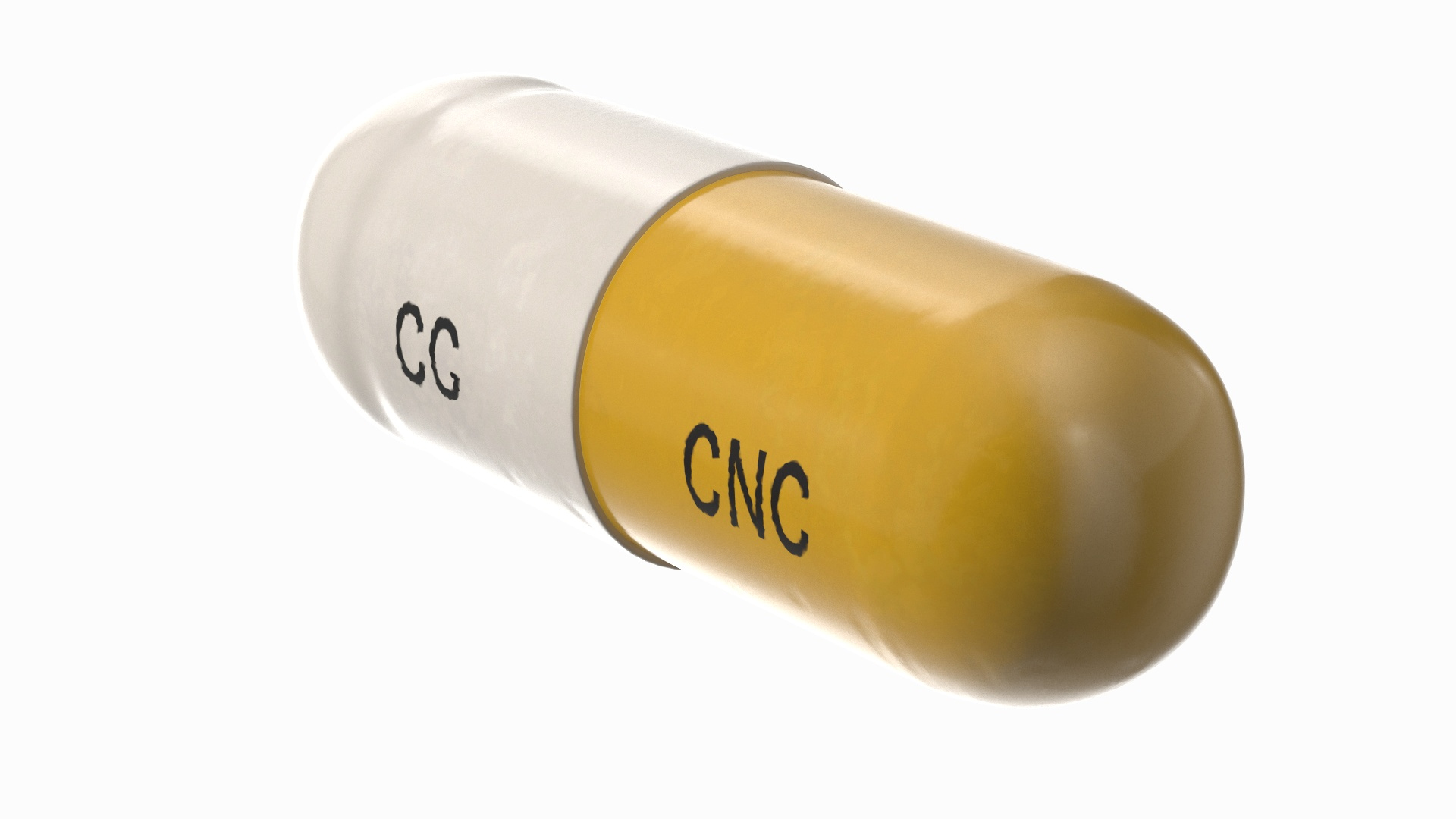 Yellow And White Capsule 3D Model - TurboSquid 2344134