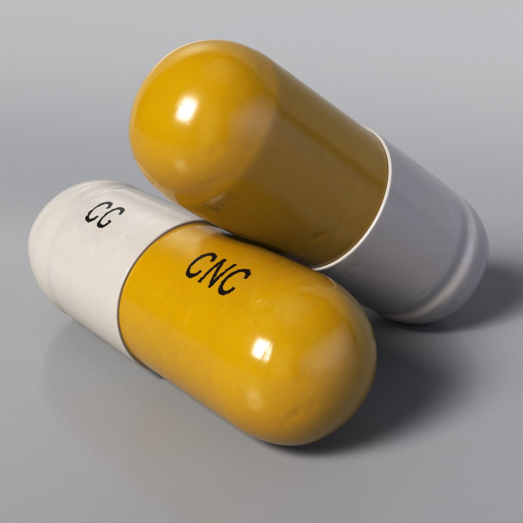 Yellow And White Capsule 3D Model - TurboSquid 2344134