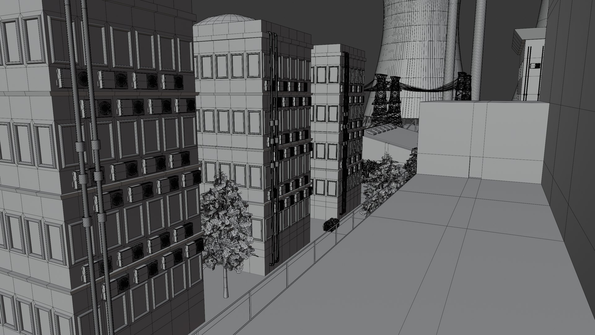 Nuclear Power Plant 3D Model - TurboSquid 2330517