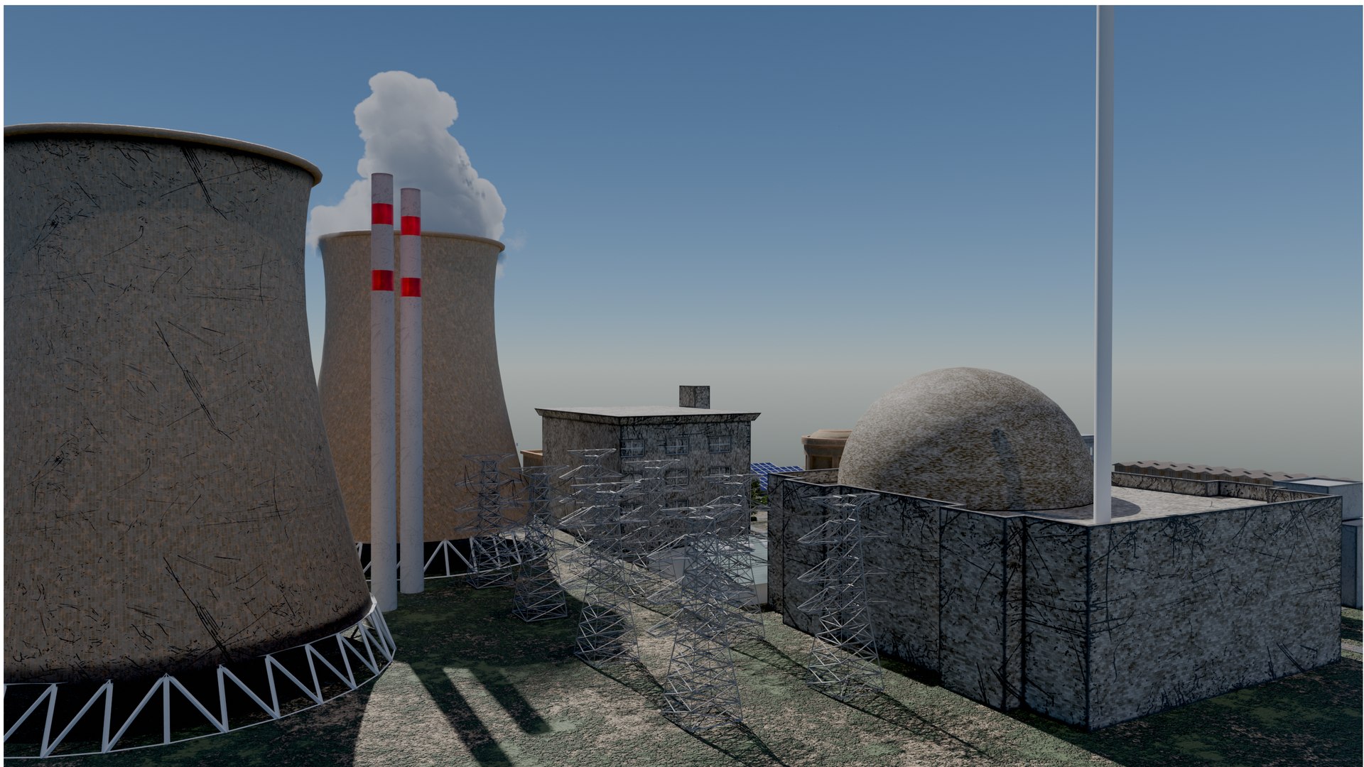 Nuclear Power Plant 3D Model - TurboSquid 2330517