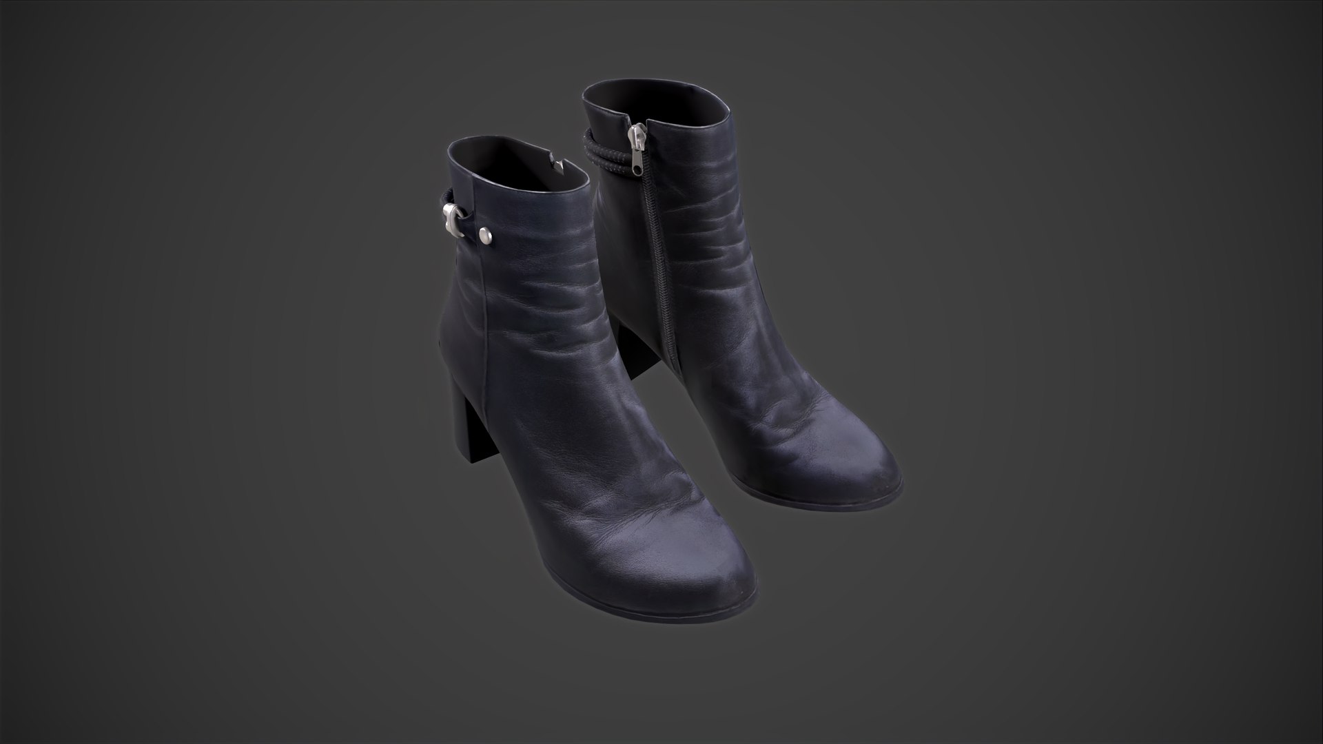 3D Women Heel Boots Model - TurboSquid 2340034