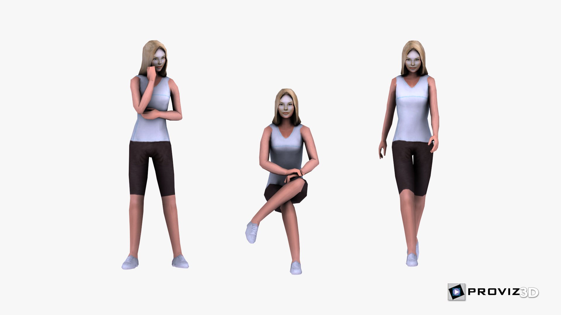 3d 30 People: Sports People Model