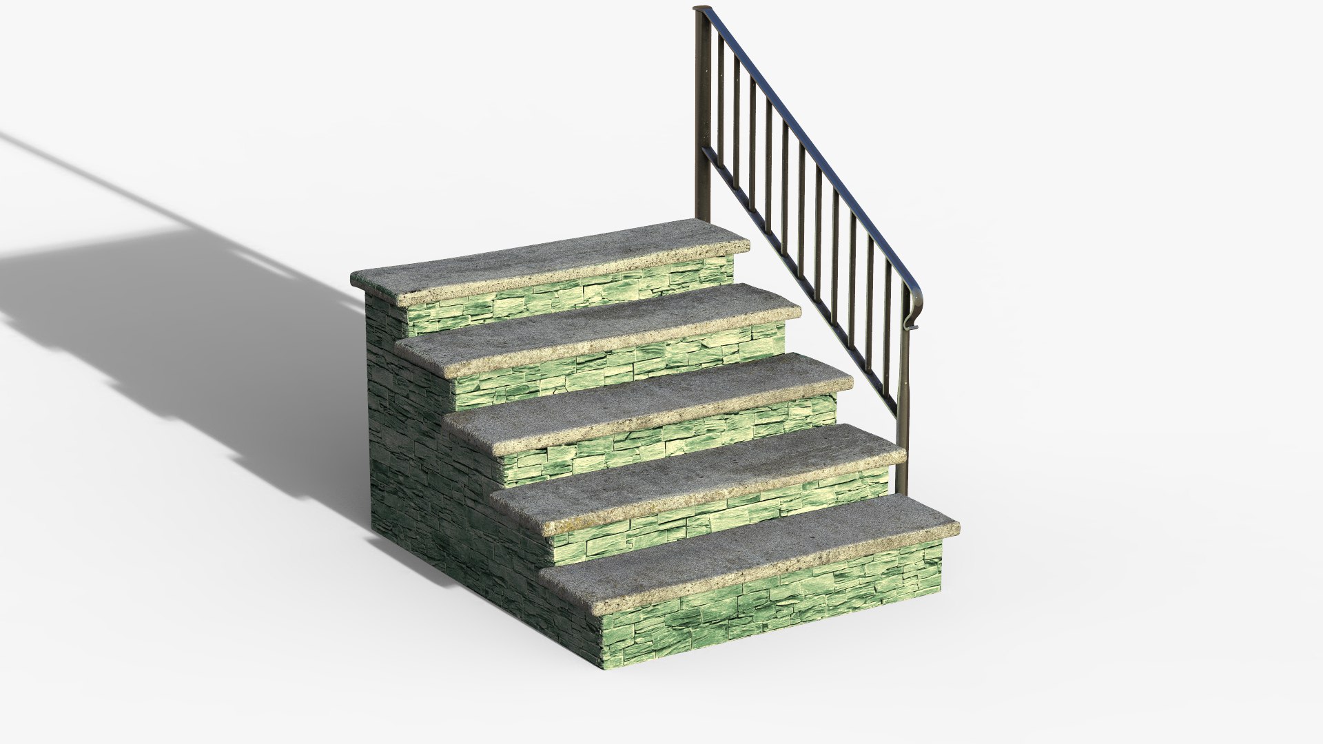 Facade Stone Staircase 3D Model - TurboSquid 2238590