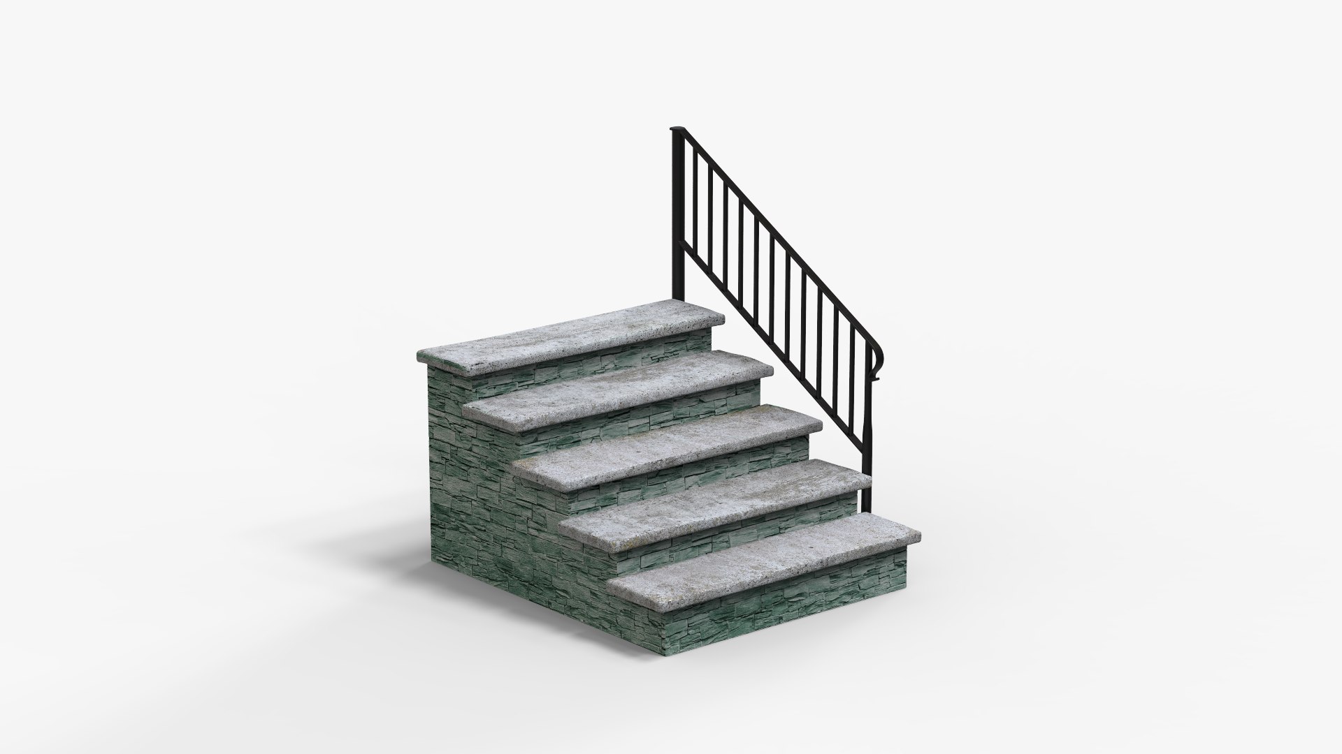 Facade Stone Staircase 3D Model - TurboSquid 2238590