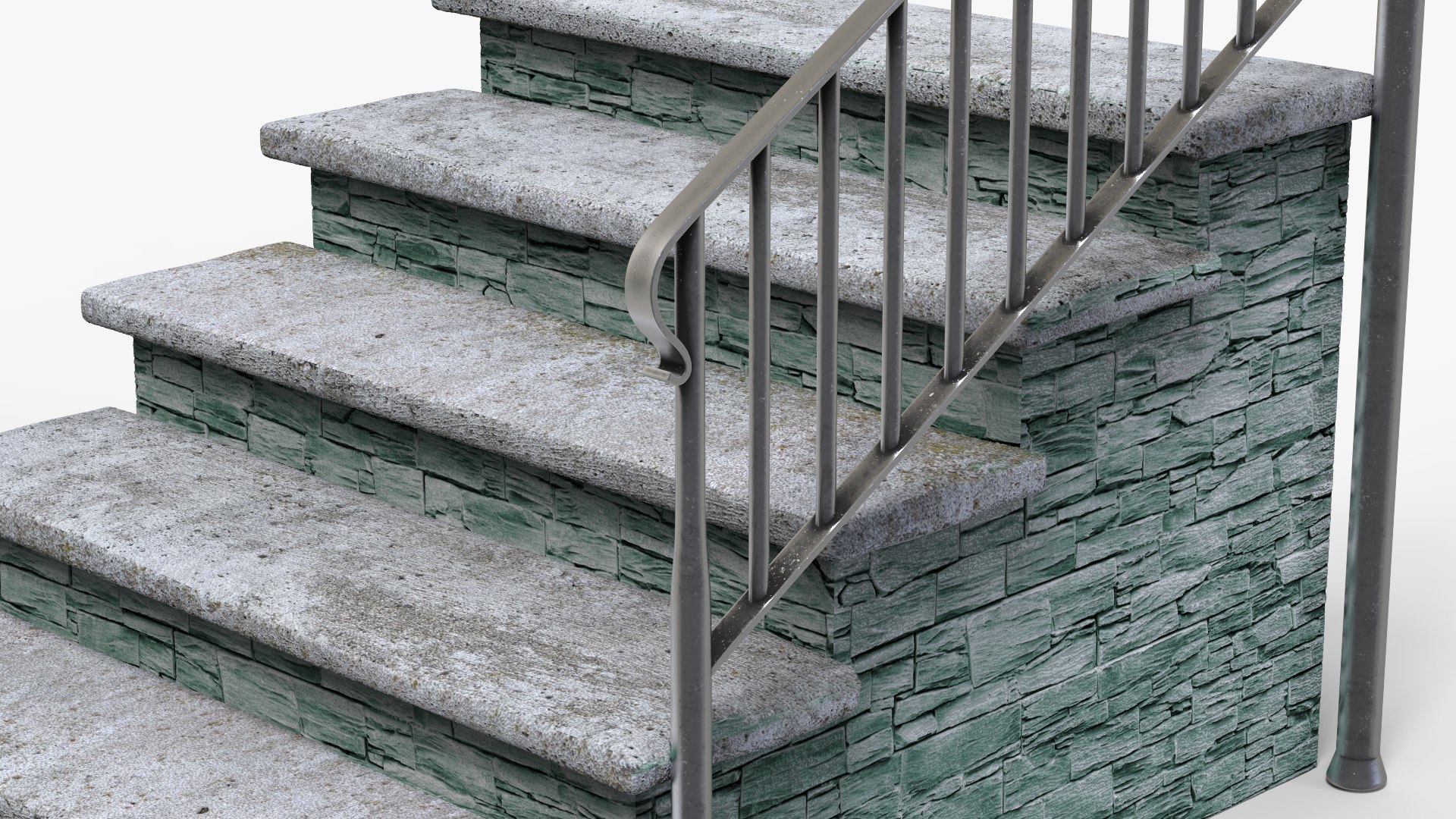 Facade Stone Staircase 3D Model - TurboSquid 2238590